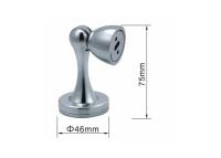 China Round Door Stopper Stainless Steel Zinc Alloy Floor Mount 60mm for sale