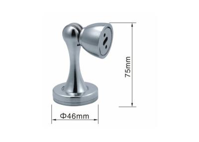 China Round Door Stopper Stainless Steel Zinc Alloy Floor Mount 60mm for sale