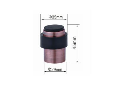 China Zinc Alloy Magnetic Door Stop Holder 77mm Height 50mm Base Durable Furniture Hardware for sale