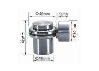 China Floor Mounted Glass Door Shower Door Stopper Stainless Steel Zinc Alloy 304 for sale