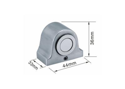 China Stainless Steel Magnetic Door Stop Holder Floor Mount Mirror Finish 50mm for sale
