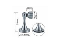 China Stainless Steel Magnetic Door Stopper Heavy Duty 60mm Floor Mount Wall Protector for sale