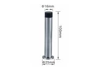 China Stainless Steel Floor Mounted Door Stop 60mm Modern Sofa Legs Furniture Hardware for sale
