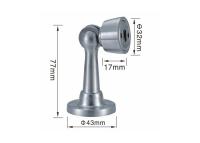 China Round Door Stopper Stainless Steel 304 Floor Mounted Heavy Duty Wall Protector for sale