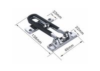 China Stainless Steel Floor Mounted Door Lock Latch for 8-12mm Glass - Corrosion Resistant with Magnetic Closure for sale