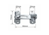 China SS304 Stainless Steel Door Lock Latch 70x22mm Heavy Duty for 8-12mm Glass Doors for sale