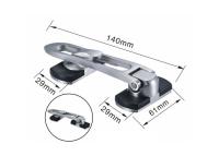 China Household Double Door Latch 57.5x75x25.5mm Stainless Steel Satin Nickel Finish for Residential & Commercial Use for sale