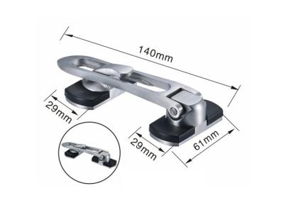 China Household Double Door Latch 57.5x75x25.5mm Stainless Steel Satin Nickel Finish for Residential & Commercial Use for sale