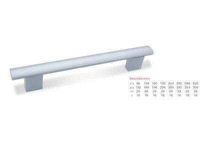 China Aluminum Cabinet Pull Handle 64mm 96mm 128mm Hole Pitch with Multiple Finish Options for sale