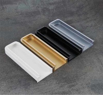 China Customized Length Aluminum Concealed Handles For Wardrobe Cabinet With Clear Look for sale