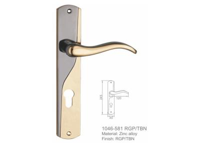 China Brass Cylinder Mortise Door Handle with 70mm Euro Profile Cylinder and Stainless Steel Lock Body - Chrome Plated Finish for sale