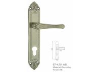 China Zinc Alloy Door Handles 85mm Hole Distance with Nickel Plating - 40-70mm Backset, 35-50mm Door Thickness for sale