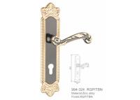 China European Zinc Alloy Door Handle 85mm Gold Plated - 125-145mm Length, 35-60mm Door Thickness for sale