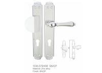 China Antique Copper Zinc Alloy Door Handle Iran Style 85mm Backset Stainless Steel Lock Body for sale