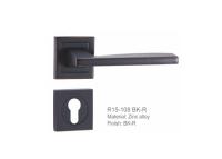 China Modern Zinc Alloy Door Handle 58x85mm Commercial Entry Door Handle Customizable Design for sale