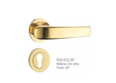 China Chrome Plated Zinc Alloy Door Handle 85mm Profile Cylinder Pull Handle for Interior Exterior Door for sale