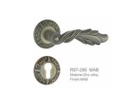 China Decorative Zinc Alloy Door Handle Set 85mm for Iran Market Fancy Design for sale