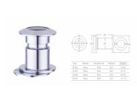 China Zinc Alloy Security Door Viewer 220° Wide Angle with 32mm Diameter for 35-110mm Door Thickness for sale
