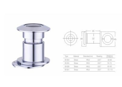 China Zinc Alloy Security Door Viewer 220° Wide Angle with 32mm Diameter for 35-110mm Door Thickness for sale