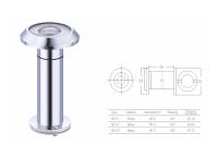 China 12mm Security Door Viewer with 160° Viewing Angle for 35-55mm Door Thickness - Brass Construction for sale
