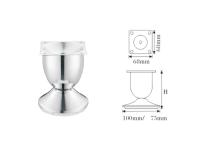 China Modern Adjustable Sofa Legs Chrome Plated 130mm Height 200kg Load Capacity for Contemporary Furniture for sale