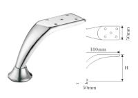 China Superior Plating Metal Furniture Legs 80-200mm Height with 200kg Load Capacity in Stainless Steel and Iron for sale