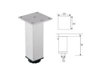 China Easy Installation Metal Chair Legs Replacement Φ60*H174 mm with 200 kg Load Capacity Chrome Plated Finish for sale