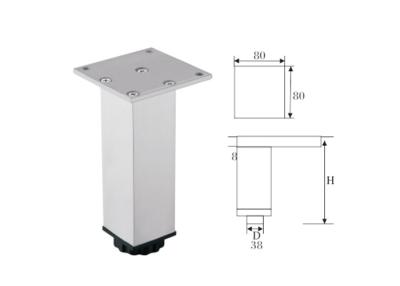 China Easy Installation Metal Chair Legs Replacement Φ60*H174 mm with 200 kg Load Capacity Chrome Plated Finish for sale