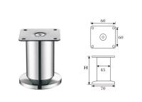 China Anti-Oxidation Modern Furniture Legs 200kg Load Capacity Iron Stainless Steel Custom Height for sale