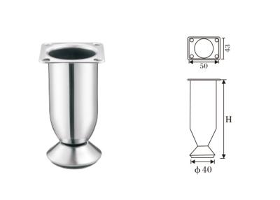 China Modern Metal Furniture Legs 200kg Load Capacity Iron Stainless Steel Custom Colors for sale