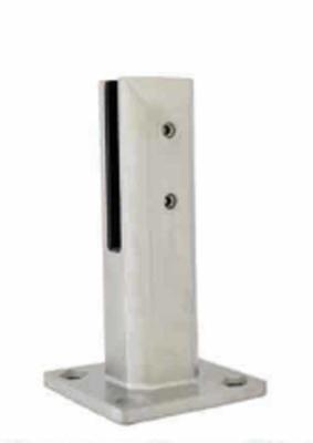 China Adjustable Stainless Steel Duplex 2205 Square Base Plate Glass Spigot 12mm for Pool Fencing for sale
