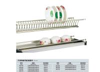 China 304 Stainless Steel 2-Tier Dish Drying Rack 270x165x225mm with Silverware Cup for sale