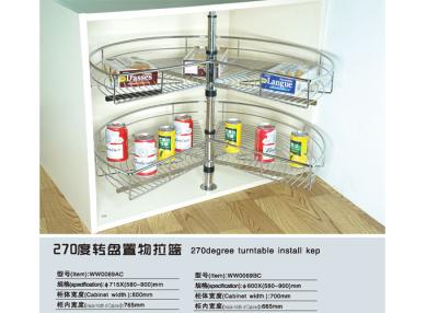 China Chrome Plated Stackable Wire Shelf Kitchen Storage 444x295x252mm Anti Rust for sale