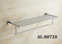China Brass Bathroom Accessories Set Glass Shelf Towel Rack Wall Mounted Chrome Satin for sale