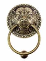 China Corrosion Resistant Round Lion Head Pull Door Knockers Handles Classical Design for sale