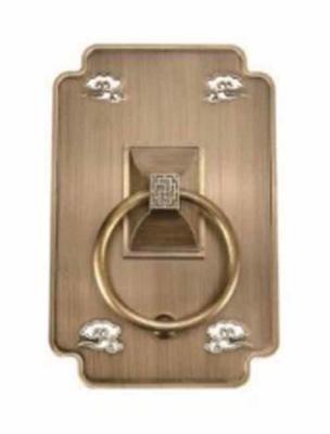 China Brass Double Door Villa Gate Handle Chinese Style Sliding Door Pull Handle Bronze Color 200mm for sale