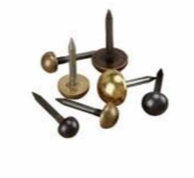 China Brass Decorative Furniture Sofa Nails Cap Head Smooth Shank 8mm 10mm DIN Standard for sale