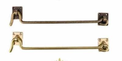 China Brass Wooden Window Fixing Hook with Windproof Support Rod 100mm for Chinese Door Accessories for sale