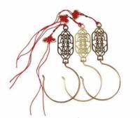 China Brass Wooden Window Fixing Hook with Windproof Support Rod 100mm for Chinese Door Accessories for sale