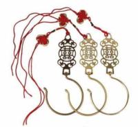 China Brass Wooden Window Fixing Hook with Windproof Support Rod 100mm for Chinese Door Accessories for sale