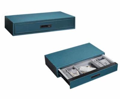 China High End Anti-theft Fingerprint Jewelry Safe Box Steel Leather Organizer 100 Finger Register for sale