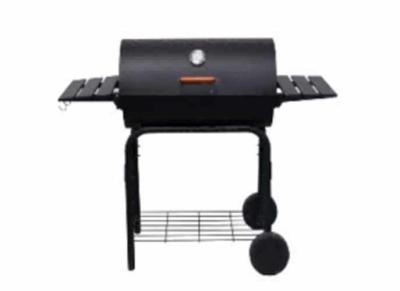 China OEM Round Barrel Charcoal BBQ Grill with Side Panels 3-in-1 Cooking Modes for sale
