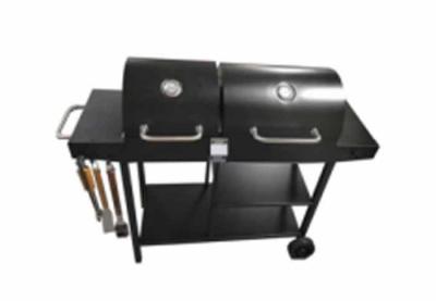 China American Style Gas Barbecue Grill with Foldable Edge Table and Wheels 4 Burner for sale