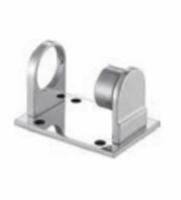 China SS304 Round Tube Post Base Plate Brackets Stainless Steel Balustrade Mounting Fittings 38mm 42mm for sale