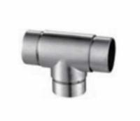 China Stainless Steel T Shape 3 Way Connector 90 Degree Tube Elbow for Handrails 19mm to 50.8mm for sale
