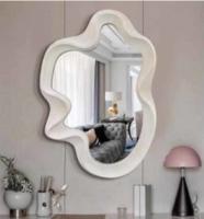 China Luxury Irregular Framed Glass Mirror Set Wall Decor Designs for Home with Elegant Frame for sale