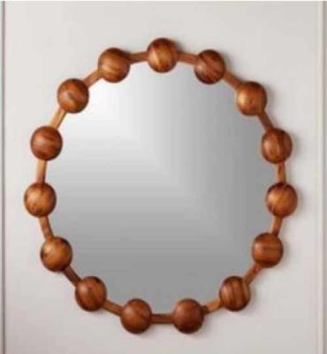 China Irregular Pink Resin Cloud Makeup Mirror 20cm Round Vanity Mirror for Daily Use for sale