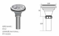 China Single Stainless Steel Cup Sink Drainer for Kitchen Wash Basin Waste Drain 1.5 Inch for sale