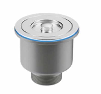 China Universal Stainless Steel Kitchen Sink Drainer Tube Anti-Clogging Waste Catch Cup Basket 1.5 inch for sale