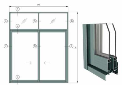 China Latest design sound proof temper double glazed single track aluminum profile for sale